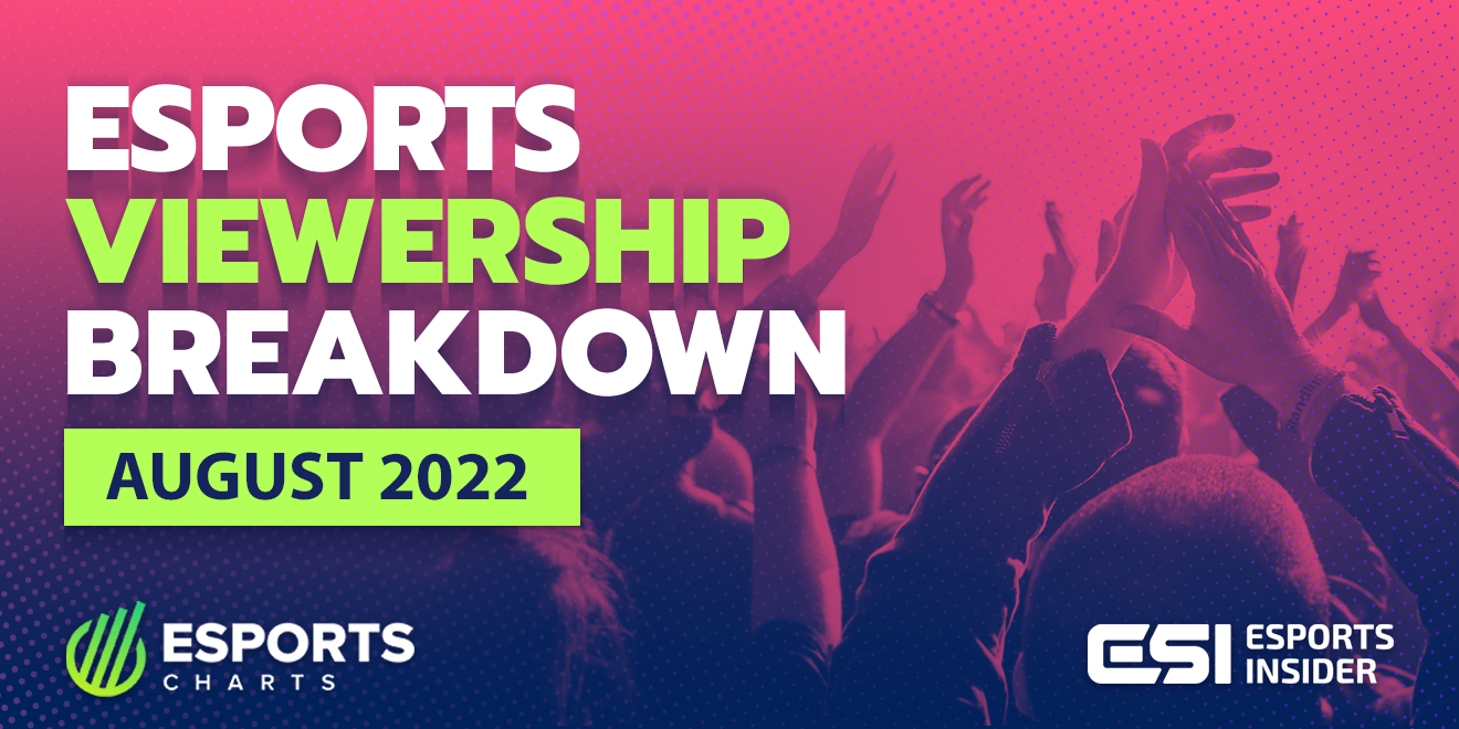 Esports Viewership Breakdown with Esports Charts: August 2022