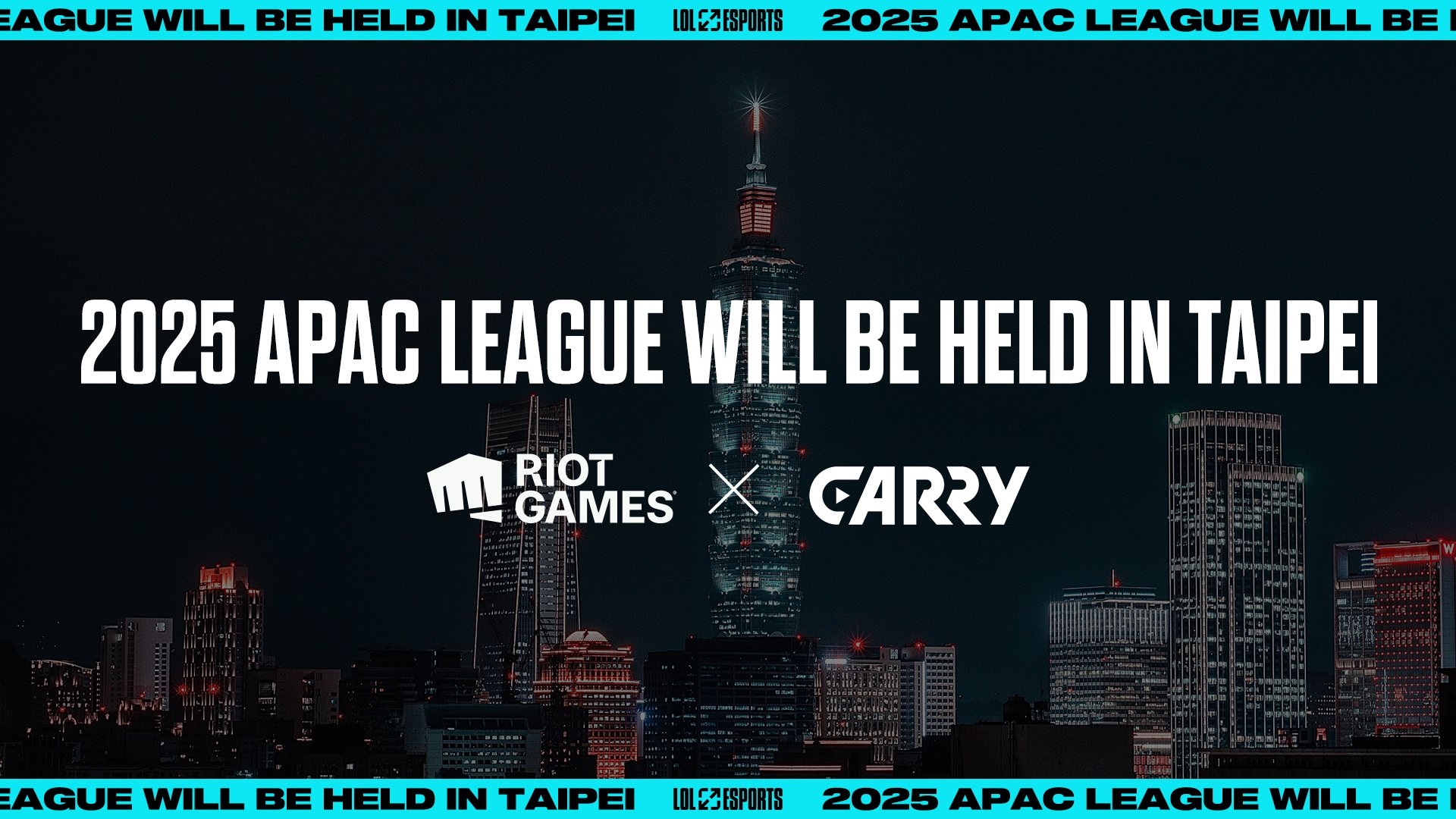 League of Legends 2025 APAC League to be held in Taipei