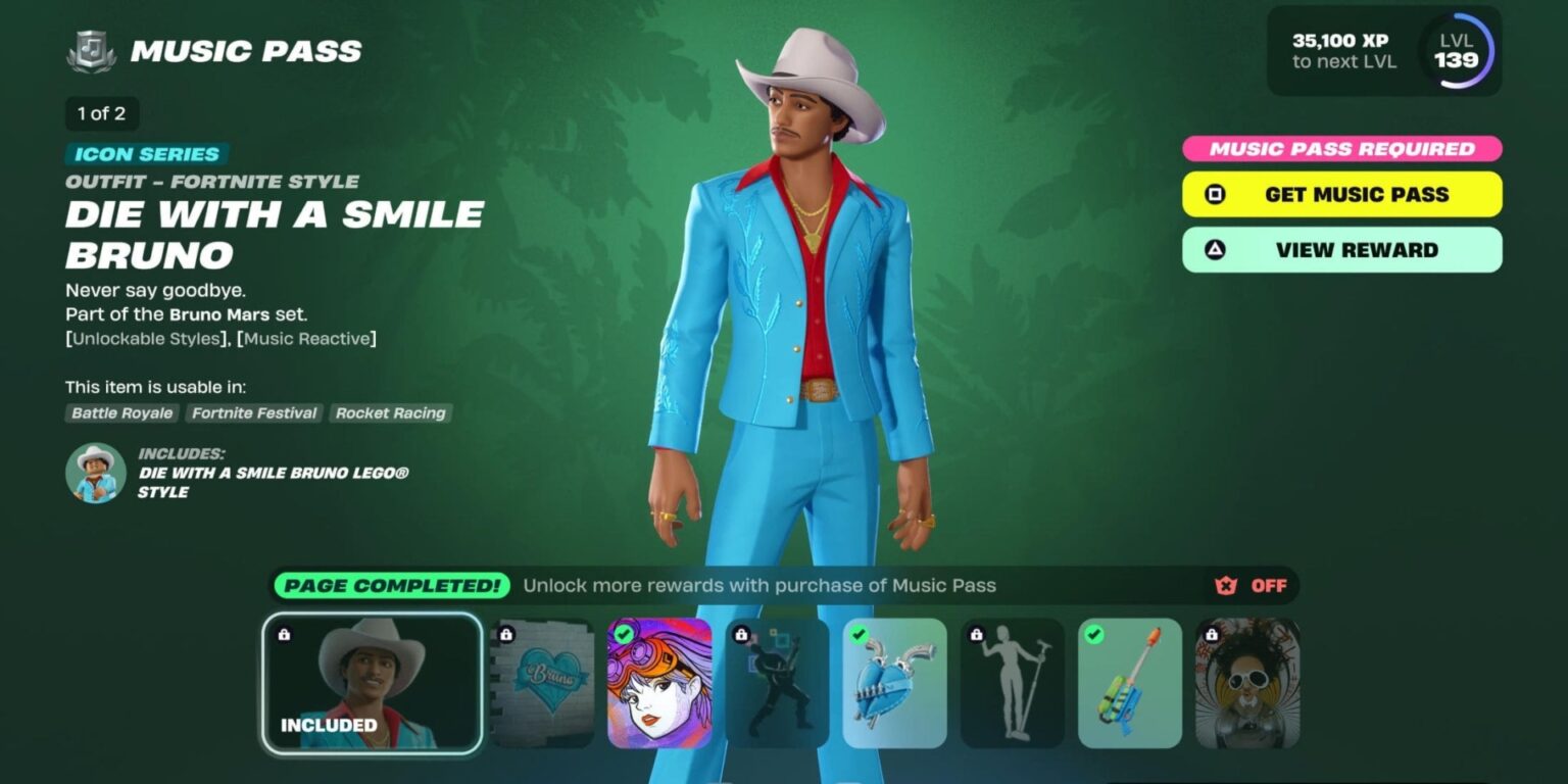 Bruno Mars Fortnite Music Pass: What’s included and is it worth it?
