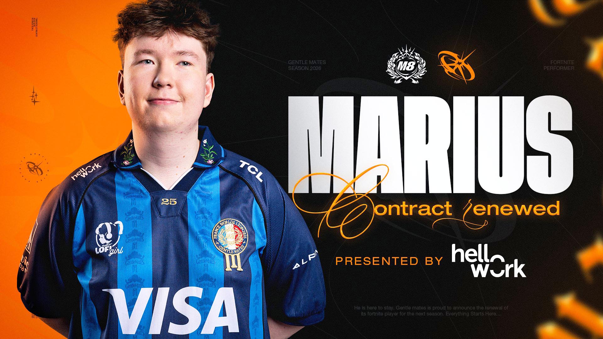 Fortnite player MariusCOW renews Gentle Mates contract