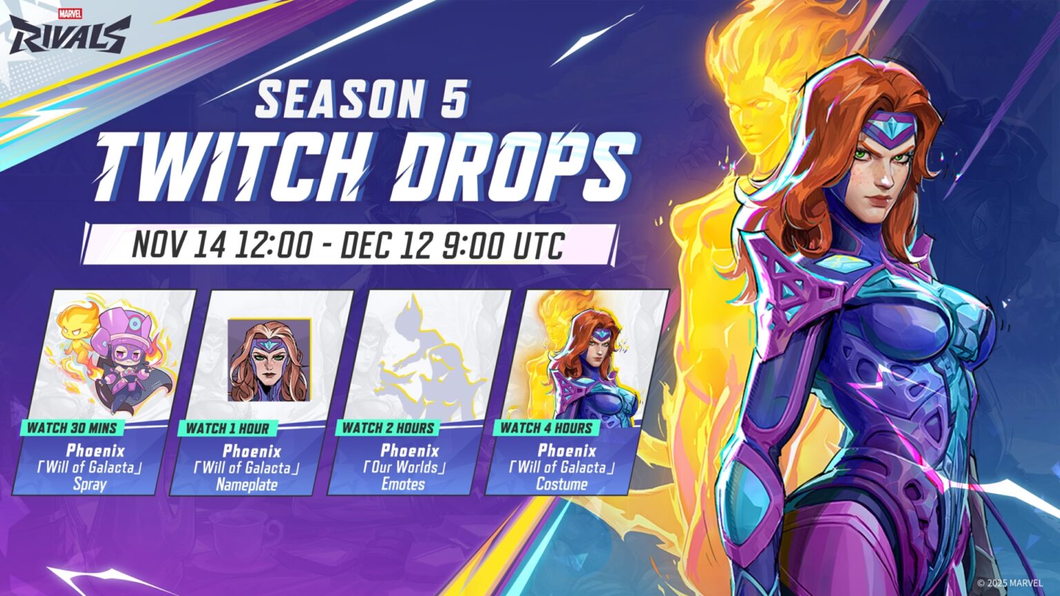 Marvel Rivals Season 5 Twitch drops revealed