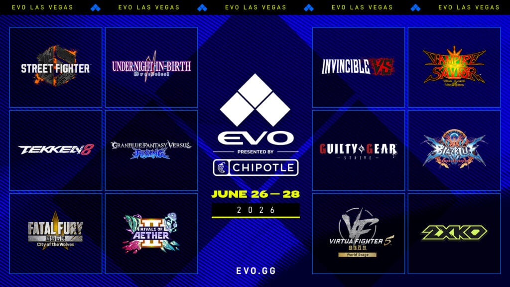 Evo 2026 and Evo Japan tournament line-up announced