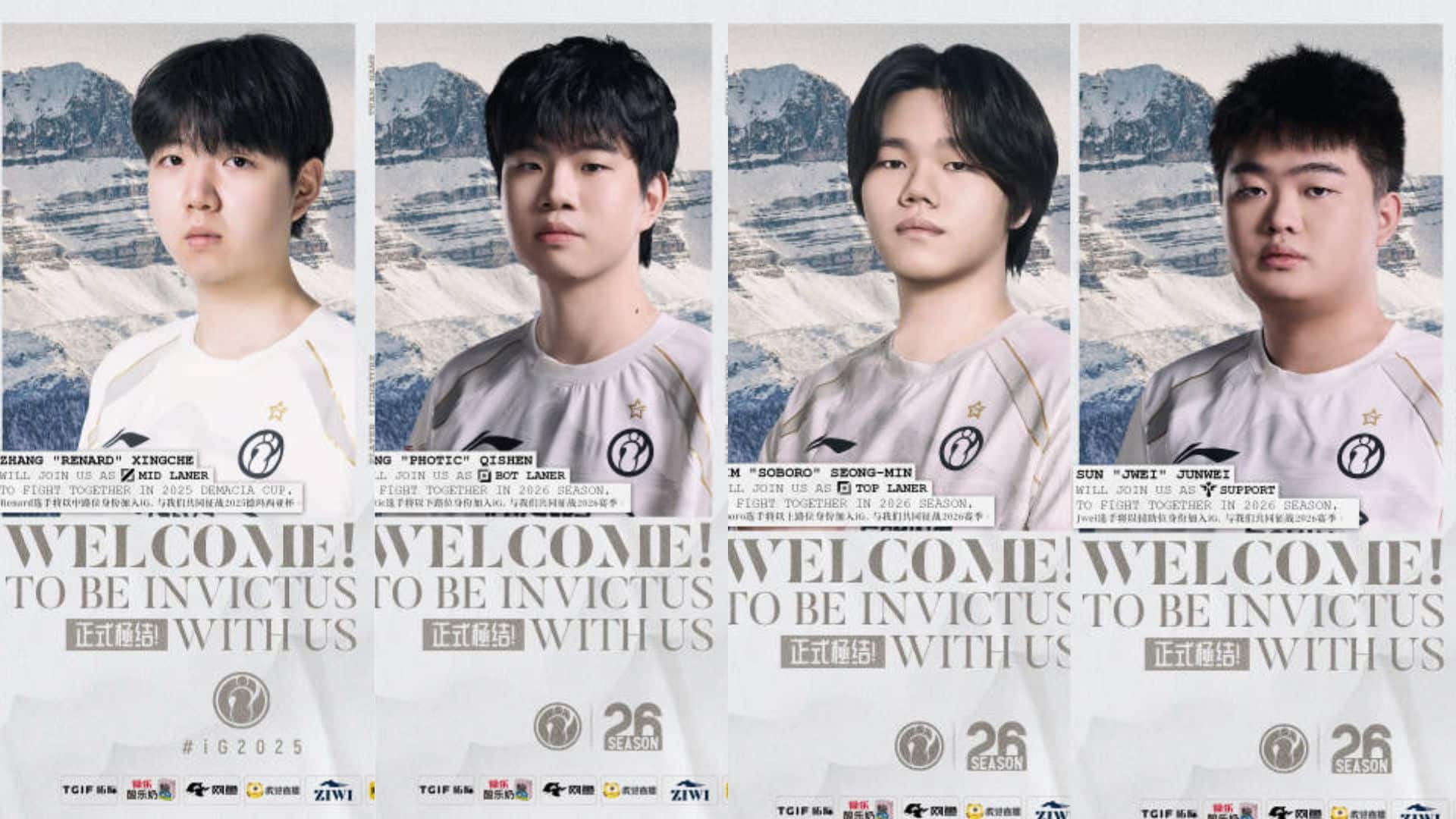 Invictus Gaming unveils major roster changes for 2026