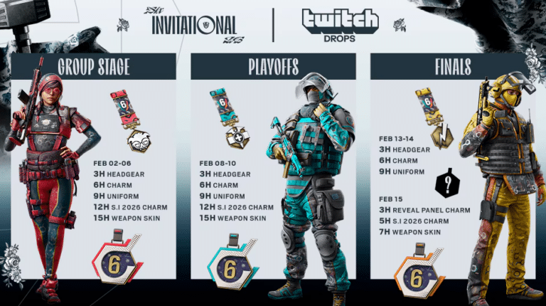 Six Invitational 2026 Twitch Drops revealed